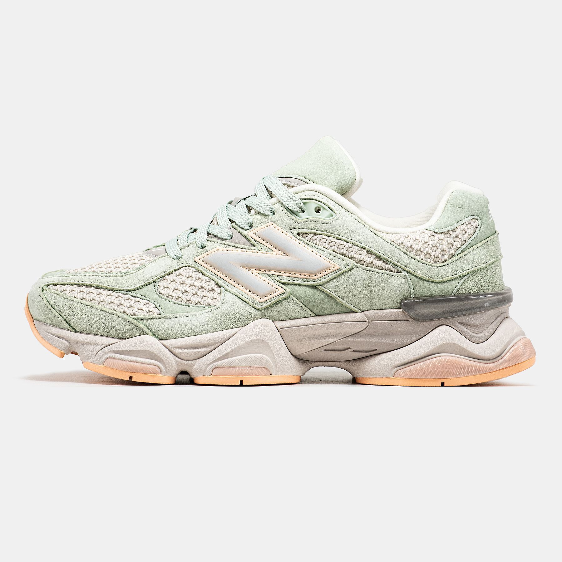 Кроссовки New Balance 9060 Mint Grey Orange Купить (Доставка 1-3 Дня)