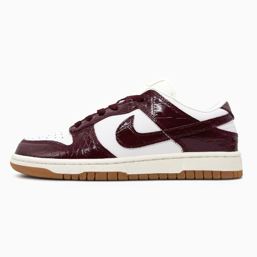 Кроссовки Nike SB Dunk Burgundy Croc Купить (Доставка 1-3 Дня)