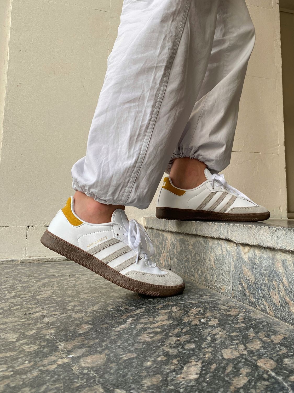 Кроссовки Adidas Samba OG Kith Classics White/Yellow Купить (Доставка 1 ...